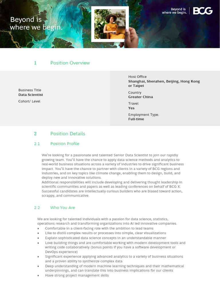 JD DS GC | Download Free PDF | Data Science | Analytics