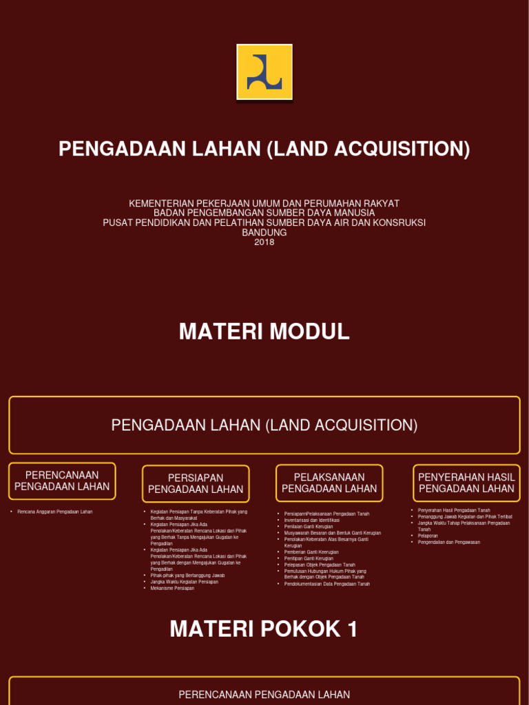 Pengadaan Lahan Land Acquisition | PDF