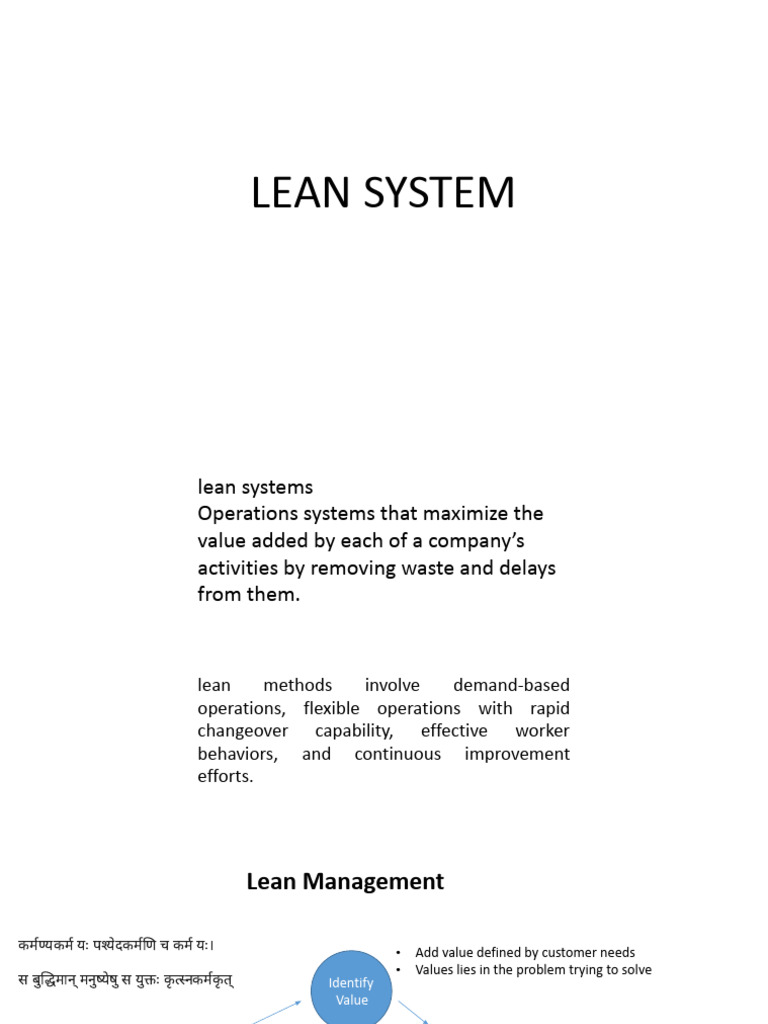 Lean System | PDF | Lean Manufacturing | Business