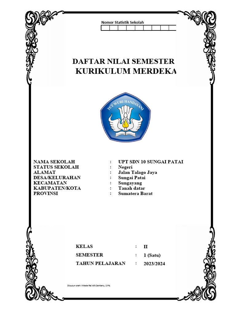 Daftar Nilai Kurikulum Merdeka Pdf