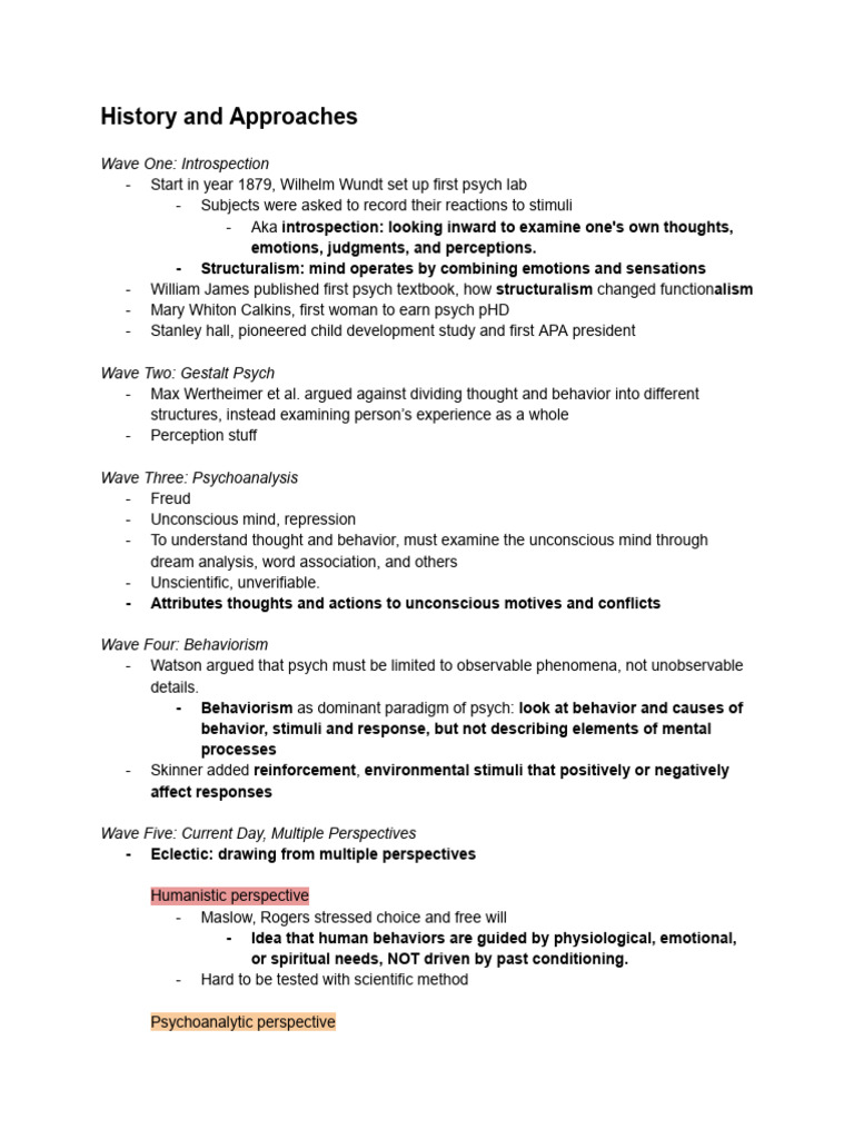 AP Psych - Full Unit Notes With Terms and Definitions | PDF | Classical ...
