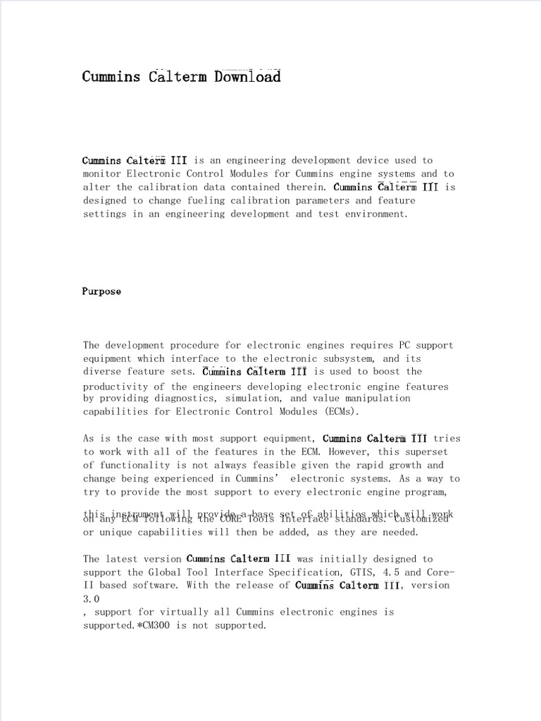 Dokumen - Tips - Cummins Calterm Download | PDF | Cummins | Computing