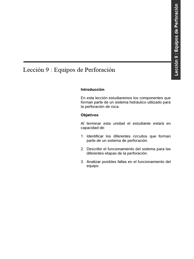 Lección 9-Equipos de Perforación | PDF | Perforación