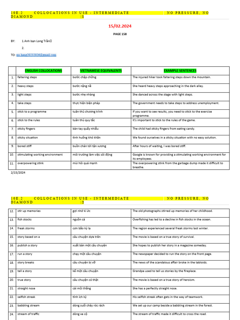 COLLOCATION-PROJECTPhúc185 C T 3 | Download Free PDF | Vietnam