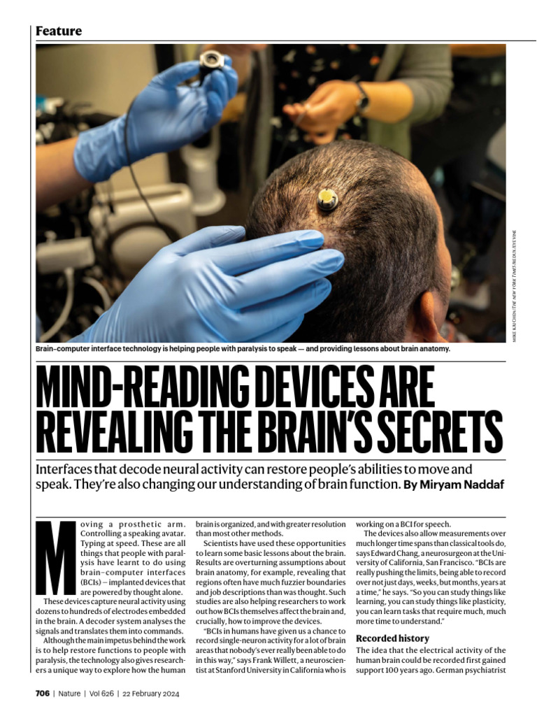 Mind-Reading Devices Are Revealing The Brain'S Secrets: Feature | PDF ...