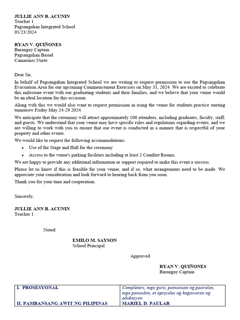 Letter Request | PDF