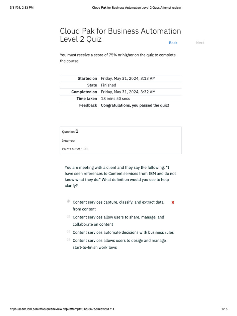 Cloud Pak For Business Automation Level 2 | PDF