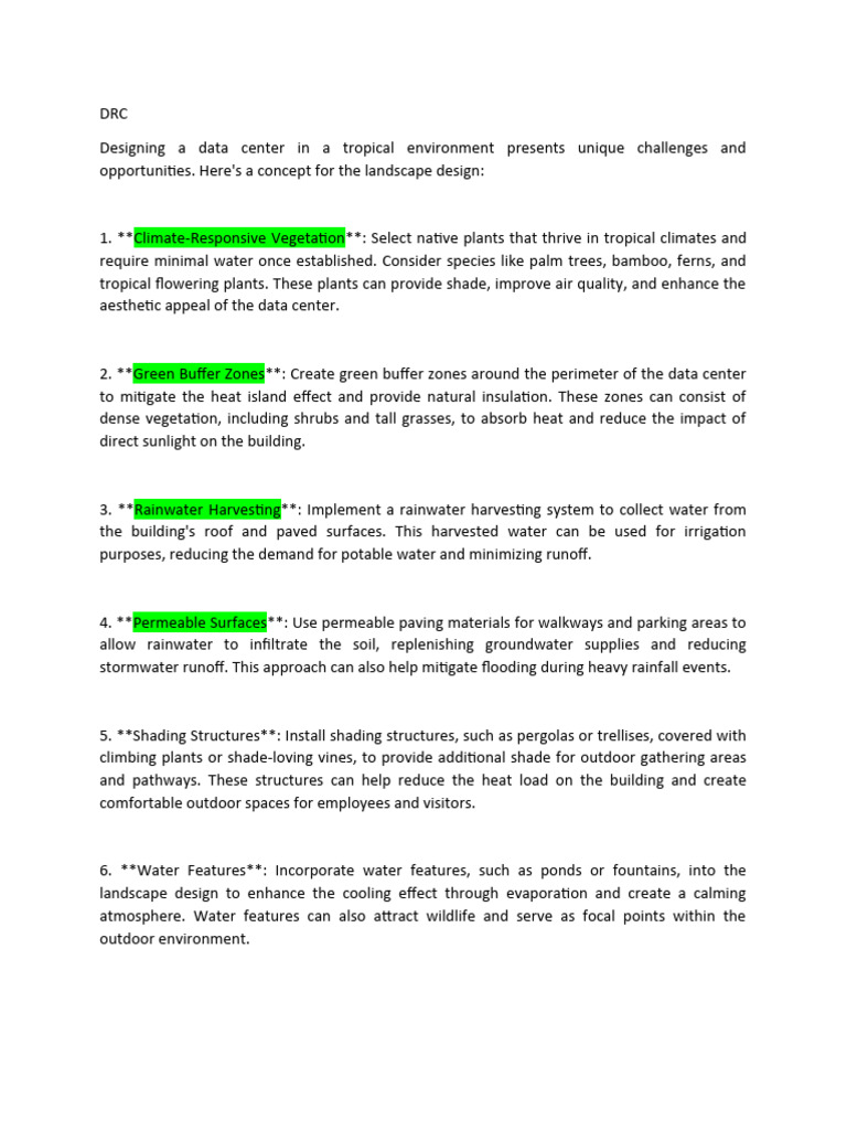 DRC Landscape Concept | PDF | Surface Runoff | Water