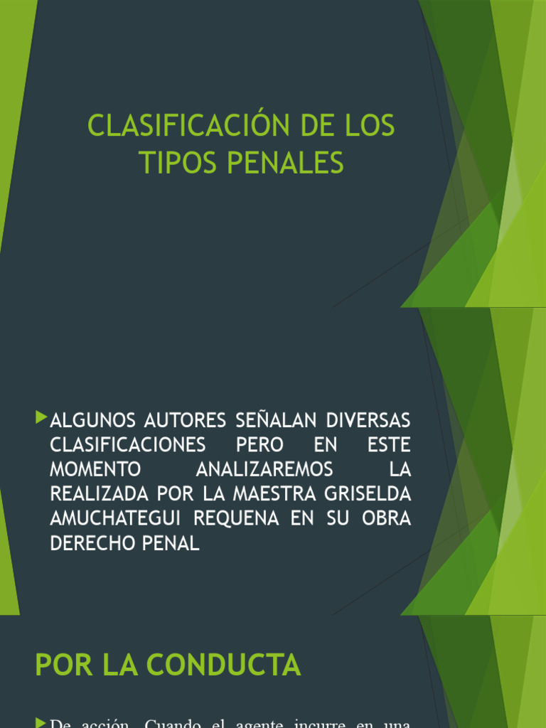 Clasificación de Los Tipos Penales | Descargar gratis PDF | Derecho penal | Homicidio