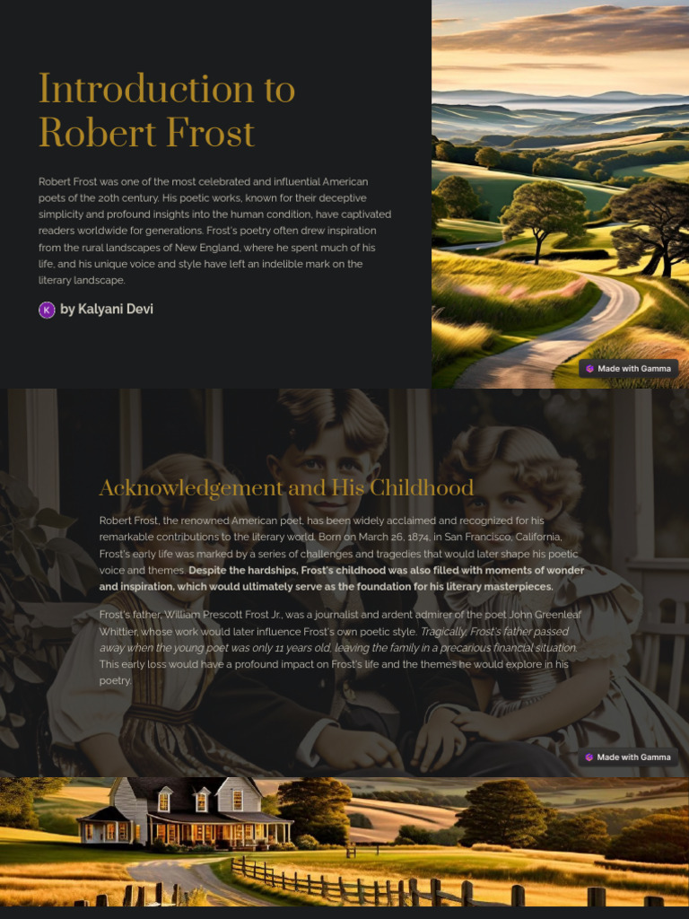 Introduction-to-Robert-Frost | Download Free PDF | Poetry | American Poetry