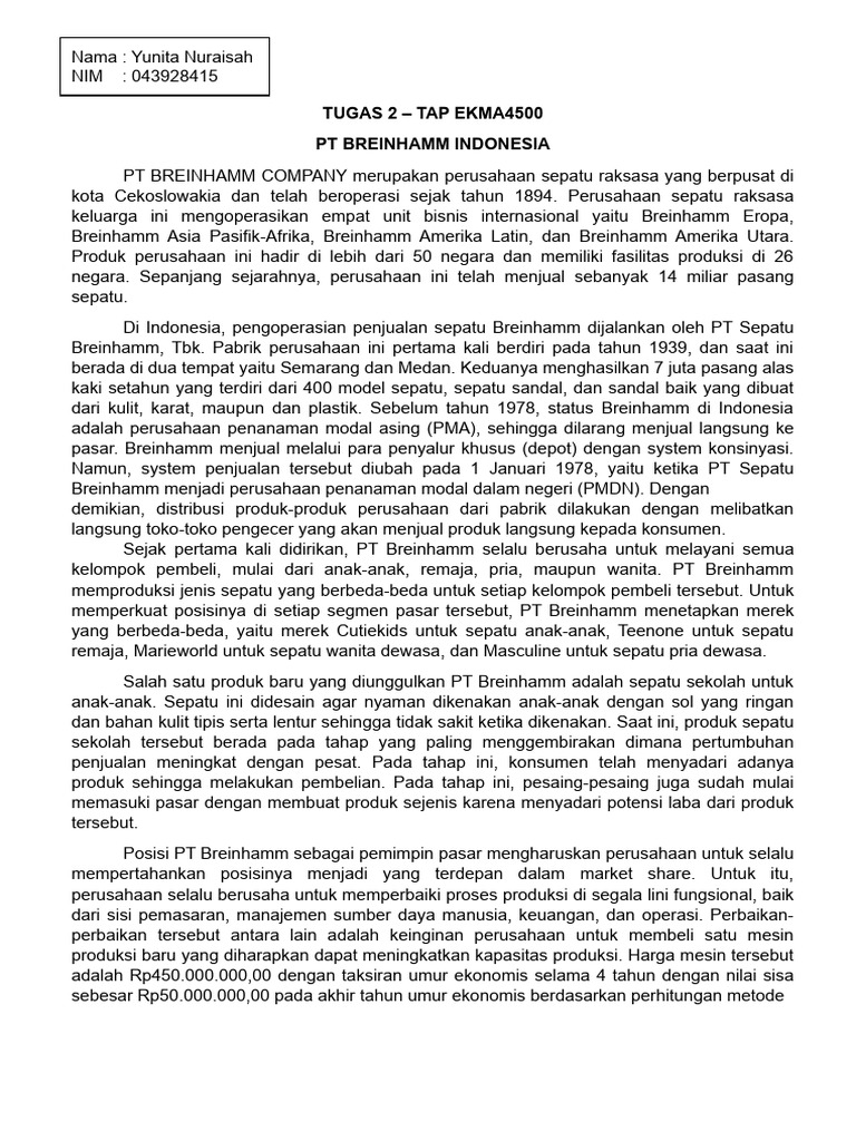 Tugas Tutorial 2 TAP - Yunita Nuraisah 043928415 | PDF