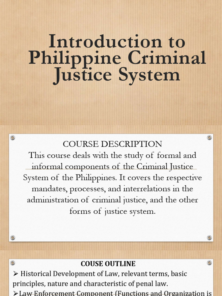 Introduction To Criminaal Justice System CLJ 1 PDF | Download Free PDF | Prosecutor | Plea