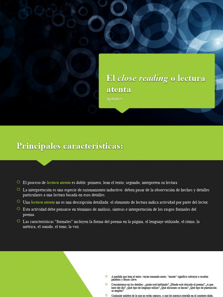 Lectura atenta (close reading) | PDF | Puntuación | Ensayos