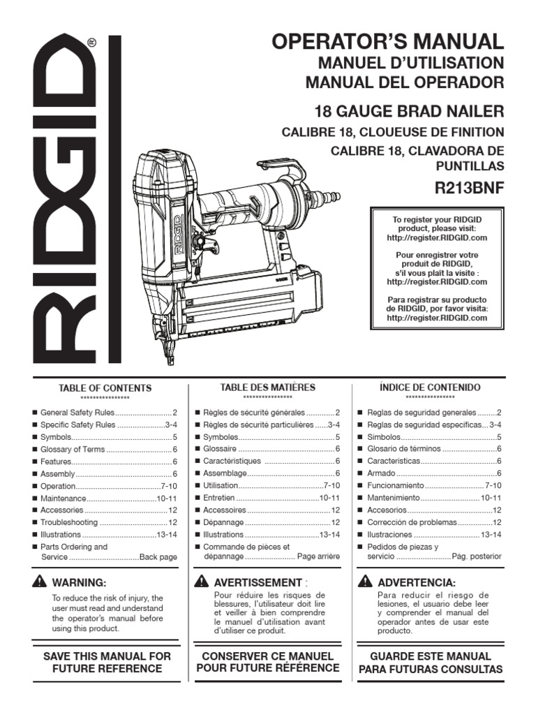 R213BNF_manual-pdf | PDF | Trigger (Firearms)