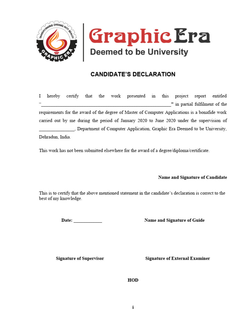 1_ Candidate Declaration | PDF