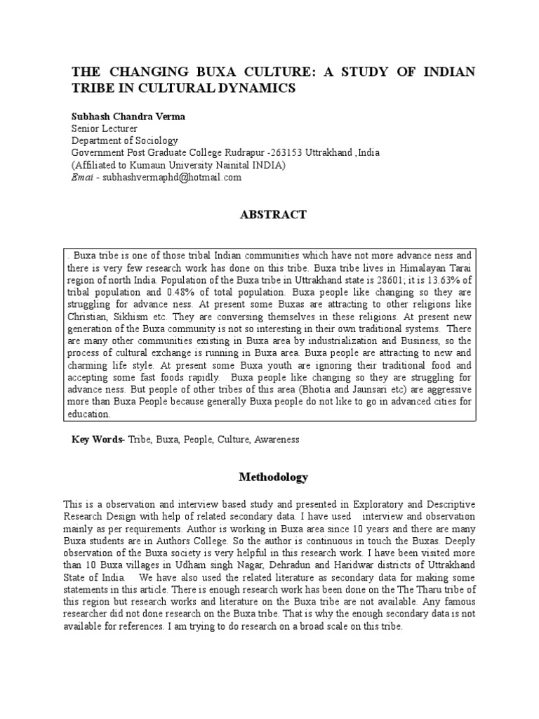 Buxa Tribe's Cultural Evolution | PDF | Dalit | Tribe