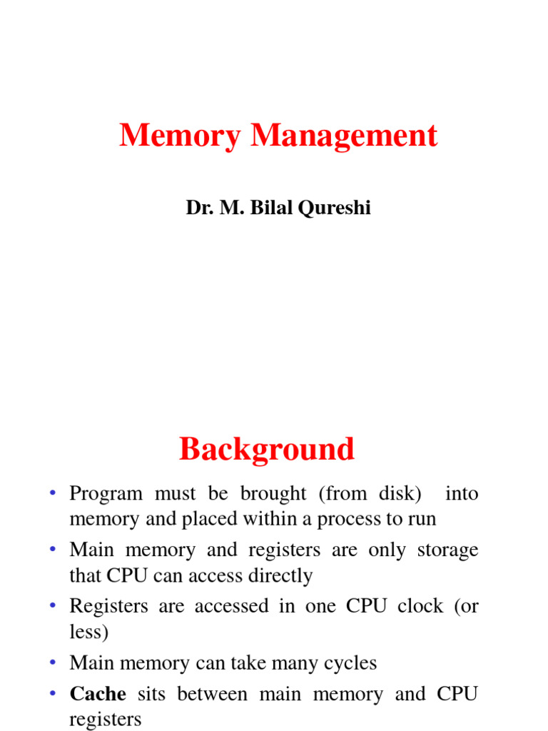 7. Memory management | Download Free PDF | Computer Data Storage | Central Processing Unit