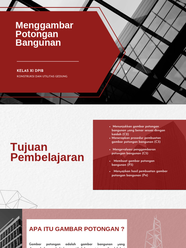 Menggambar Potongan Bangunan | PDF