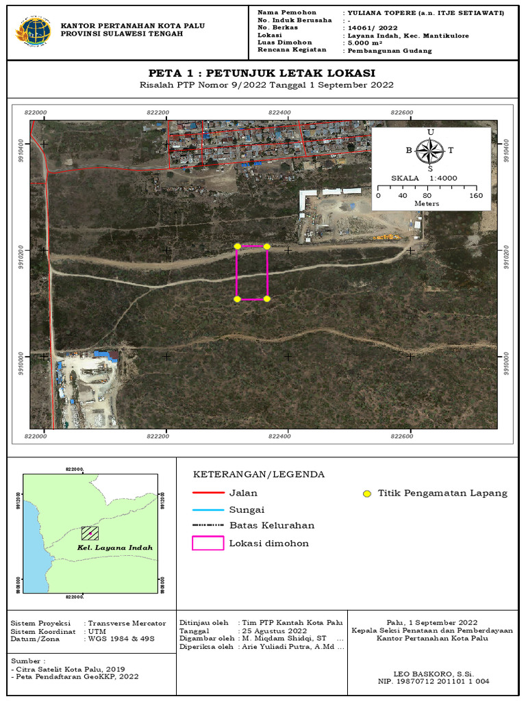 Peta 1: Petunjuk Letak Lokasi: Risalah PTP Nomor 9/2022 Tanggal 1 September 2022 | PDF