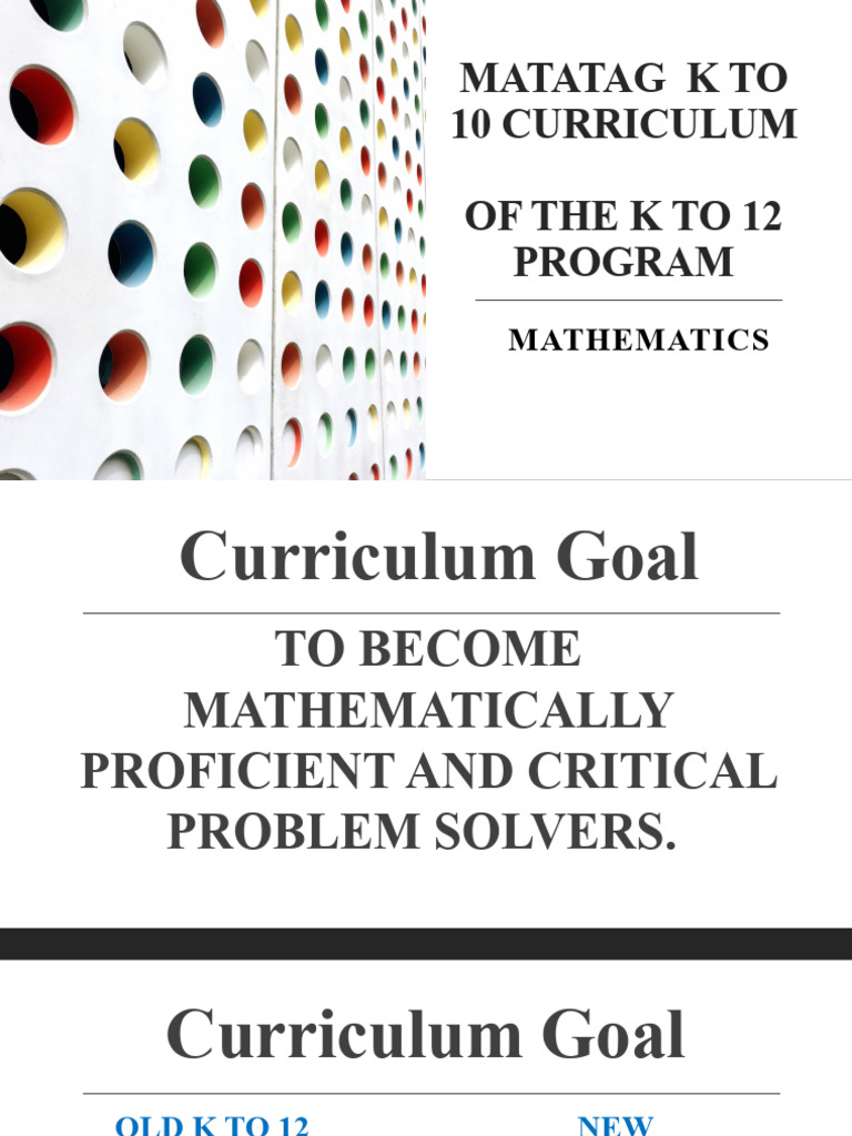 Matatag Curriculum - Mathematics | PDF | Mathematics | Learning
