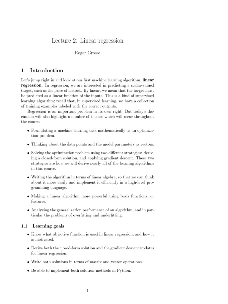 Linear Regression | PDF | Machine Learning | Linear Regression