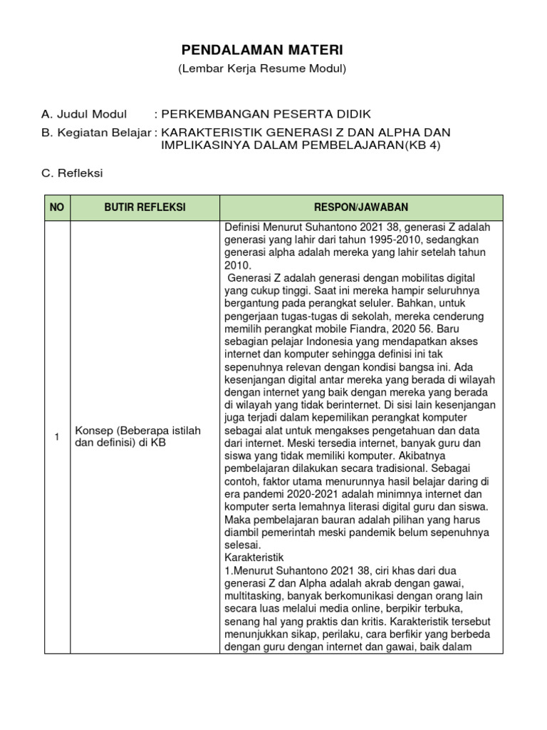 LK - Resume Pendalaman Materi PPG 2022 | PDF