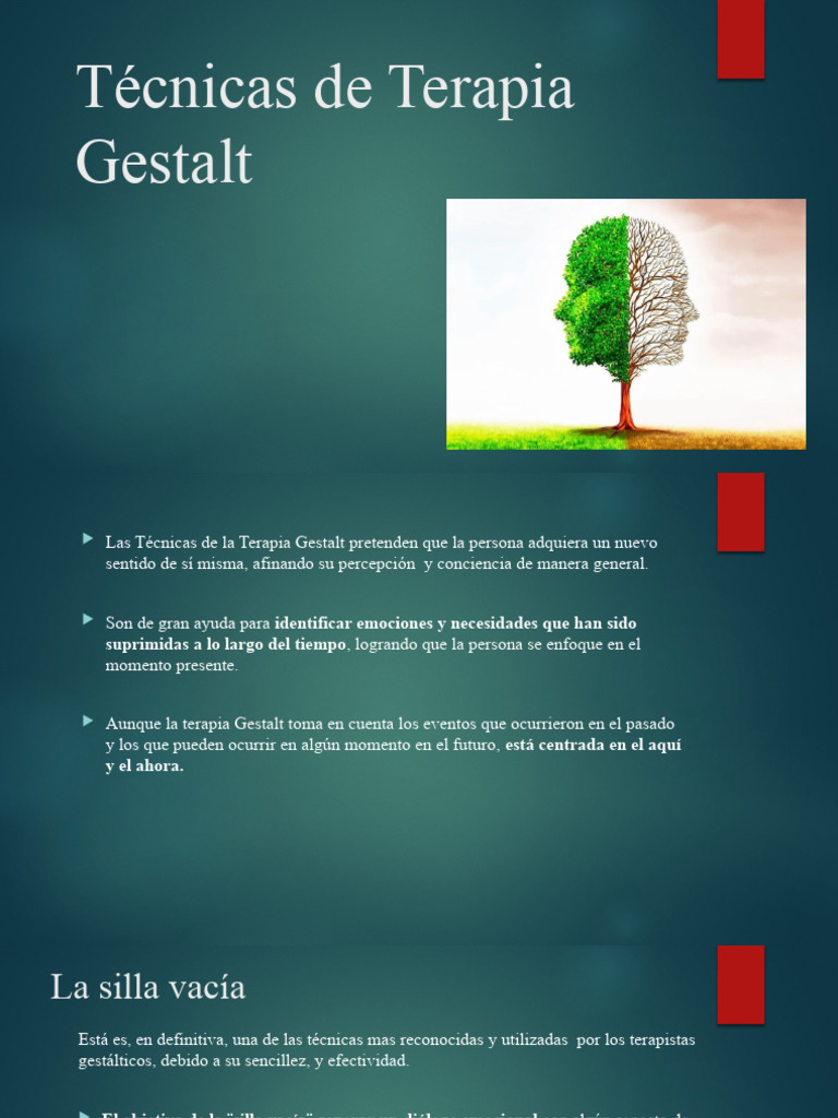 Técnicas de Terapia Gestalt | PDF | Terapia Gestalt | Las emociones