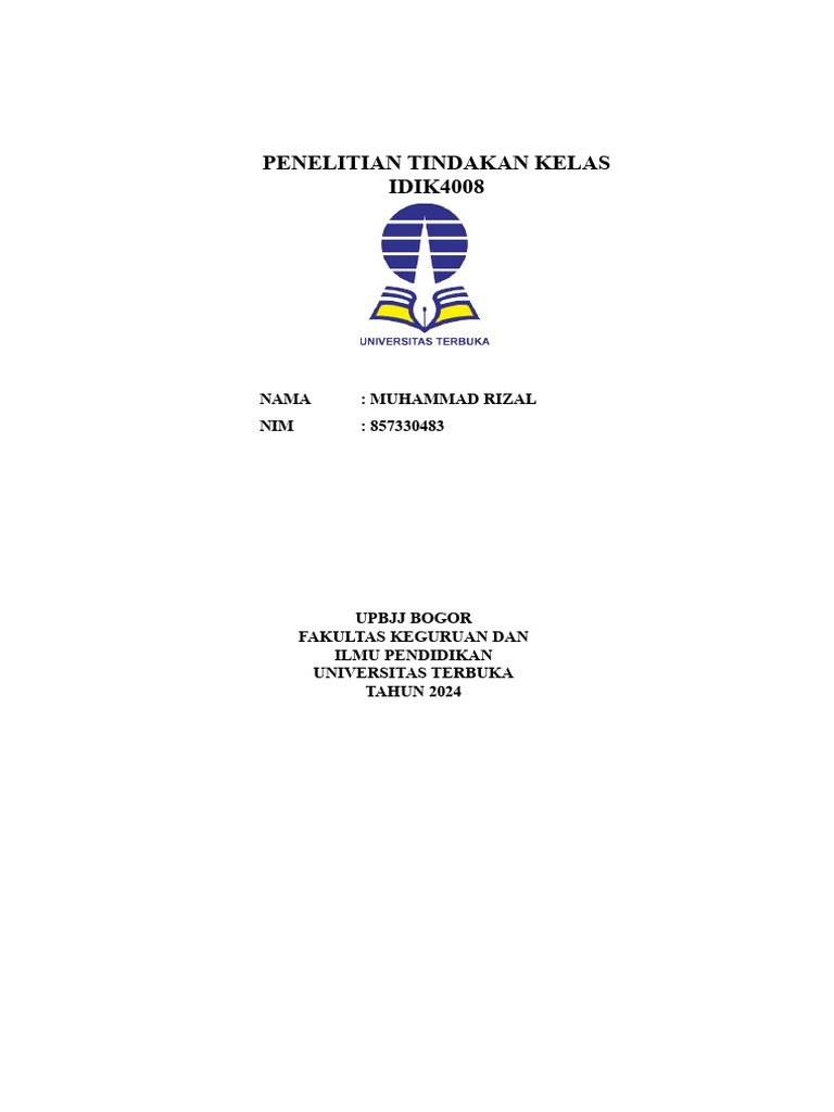 Muhamad Rizal - TT2 - Idik4008 - Penelitian Tindakan Kelas | PDF