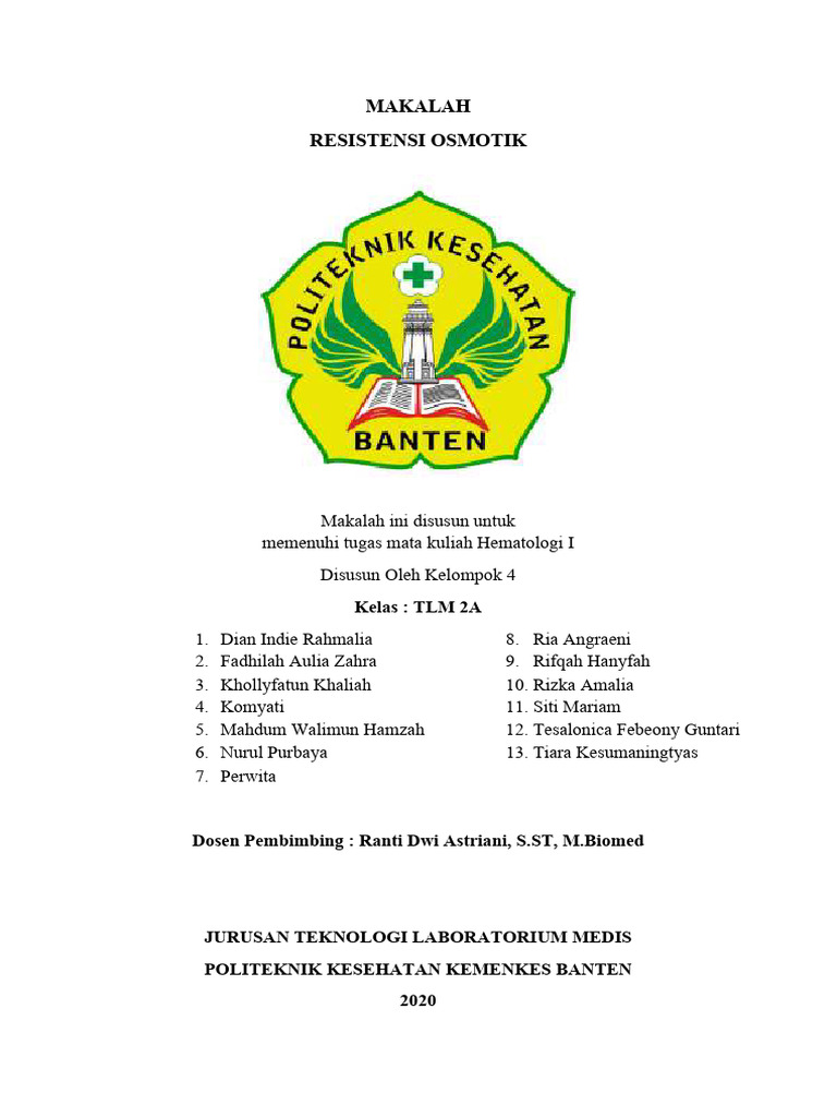 Pemeriksaan Fragilitas Osmotik Eritrosit | PDF | Griya & Taman