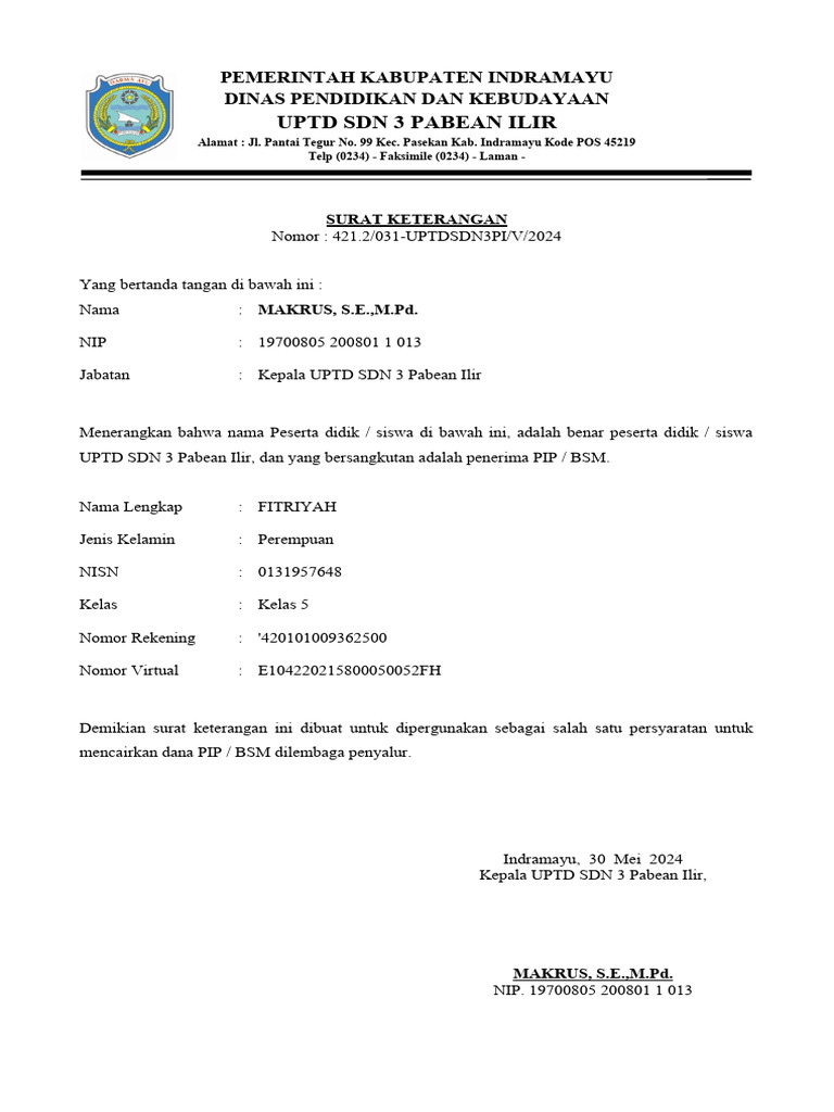 SK PIP Tahap 42 | PDF