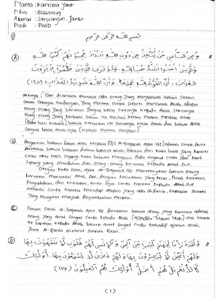 Tugas 1 Agama Islam - Karismayanti.856650529. | PDF