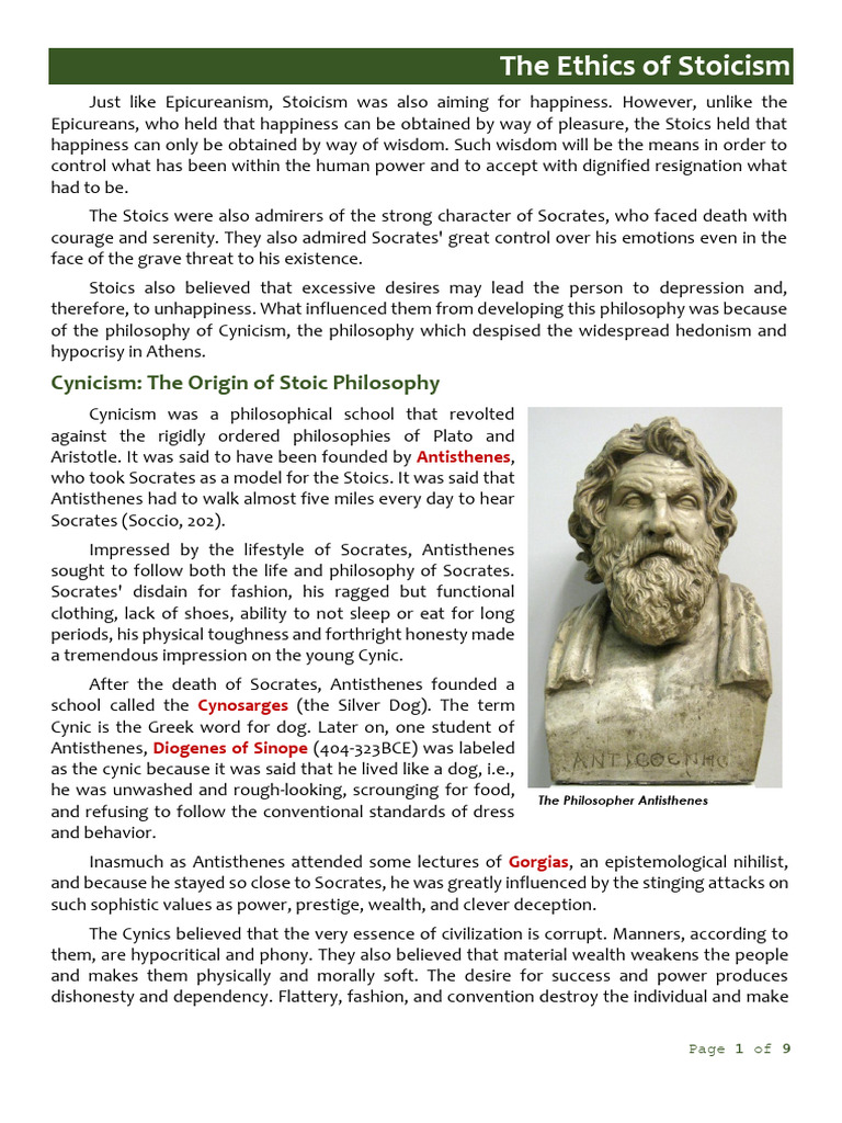 Stoic Morality | Download Free PDF | Stoicism | Socrates