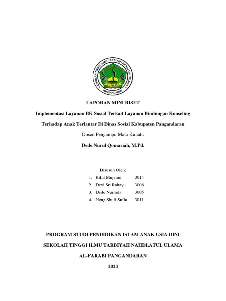 Laporan Mini Riset-1 | PDF
