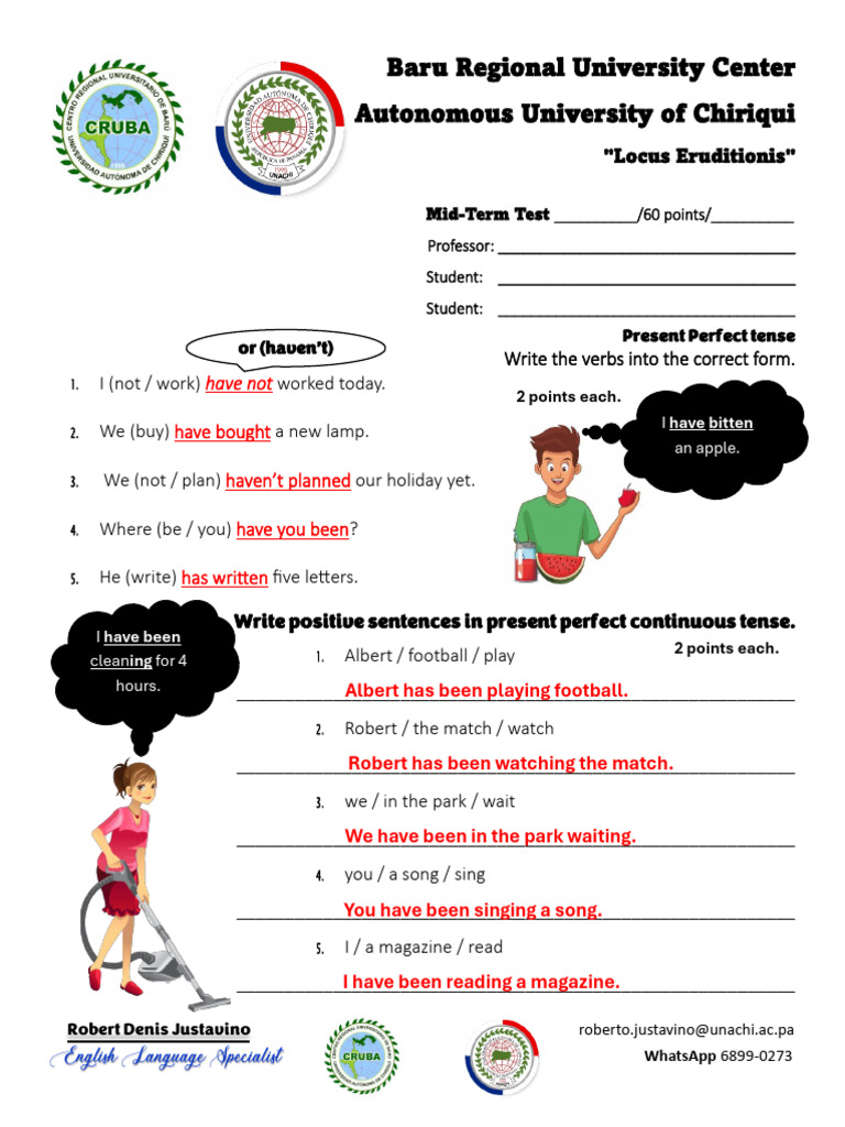 Grammar Answer Key | Download Free PDF | Perfect (Grammar ...