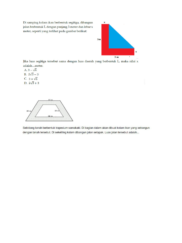 Soal Segitiga Dan Trapesium | PDF