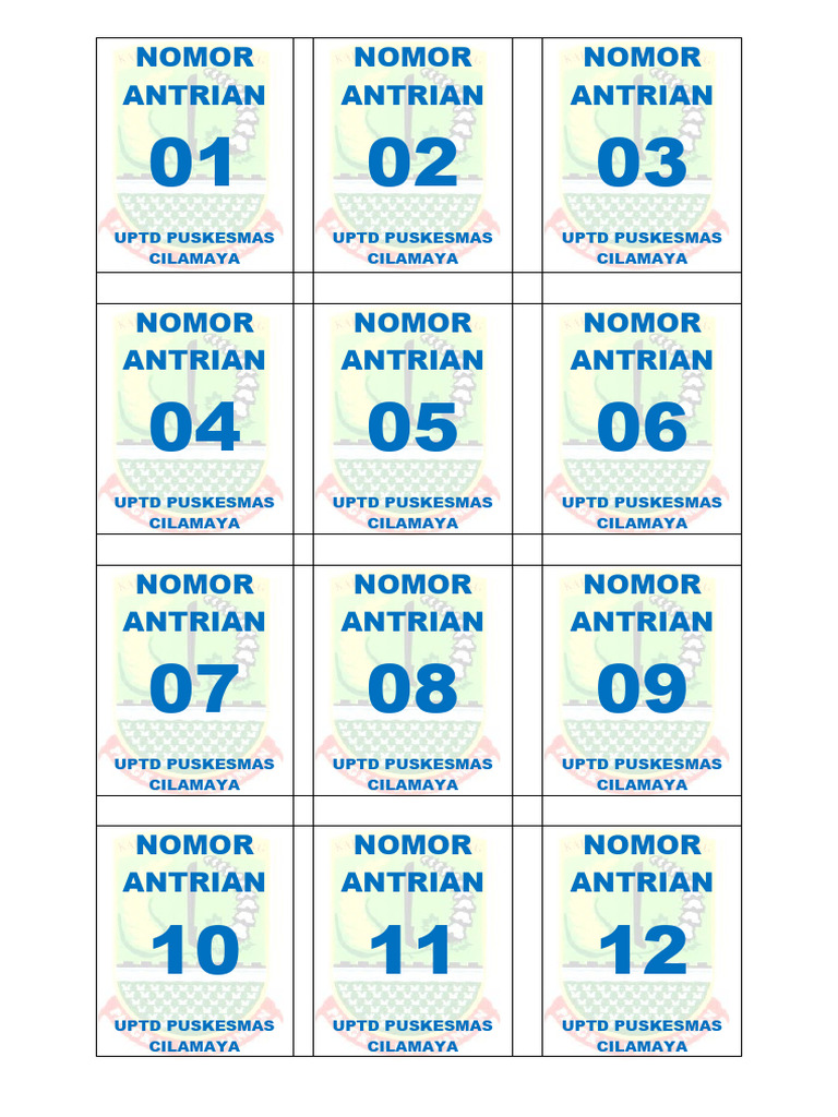 Nomor Antrian | PDF