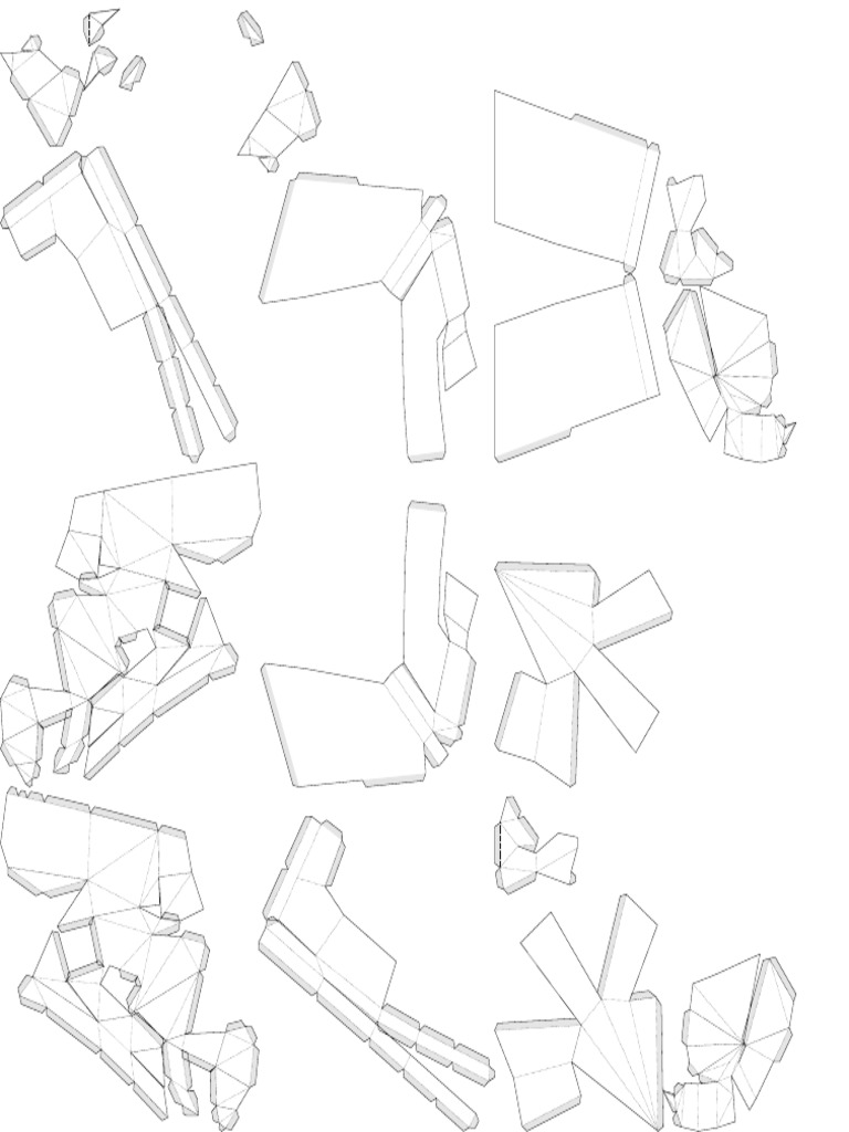 Cabeza Toro Papercraft PARA CONVERTIR A DXF | PDF