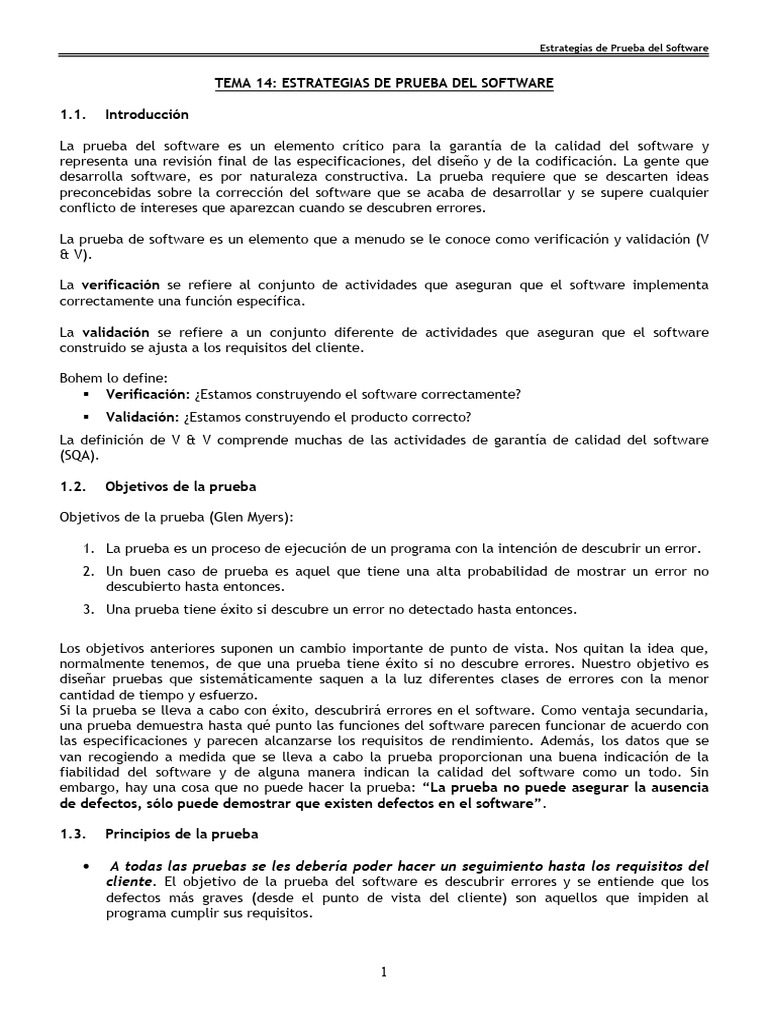 EstrategiasPruebas | PDF | Software | Programa de computadora