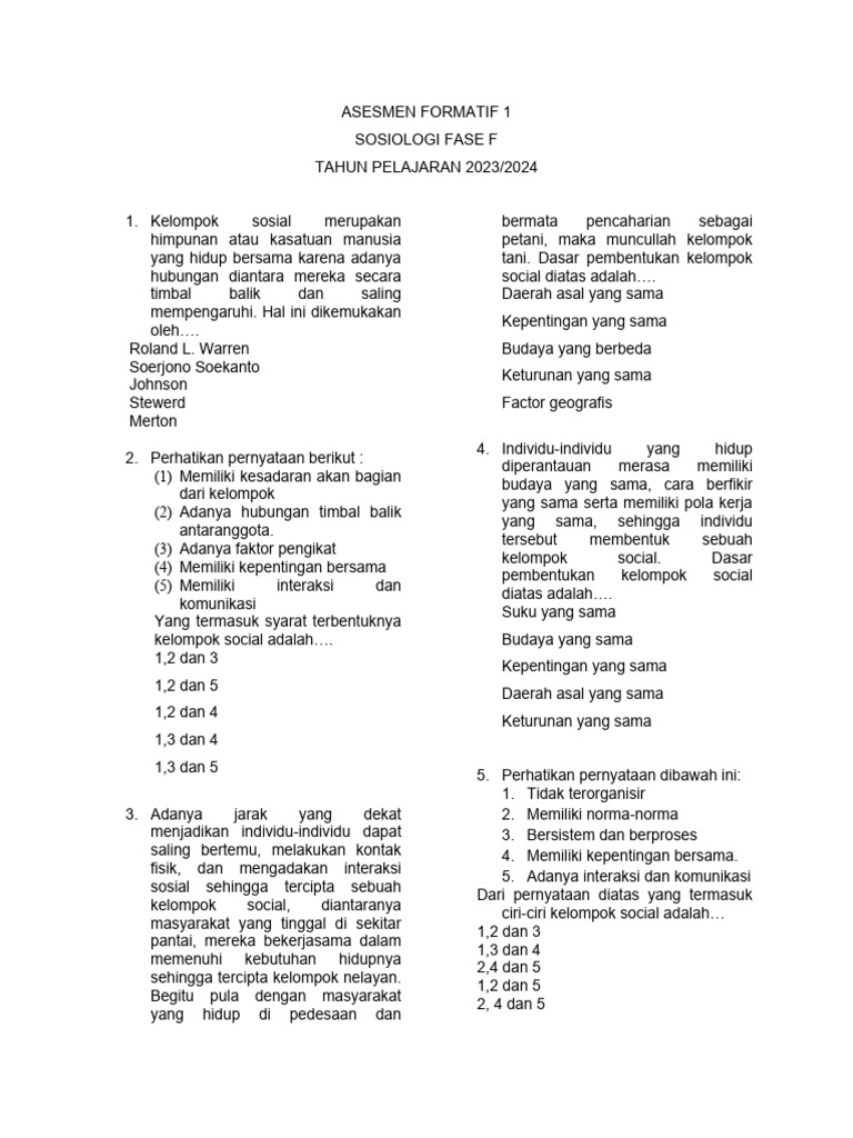 Asesmen Formatif | PDF