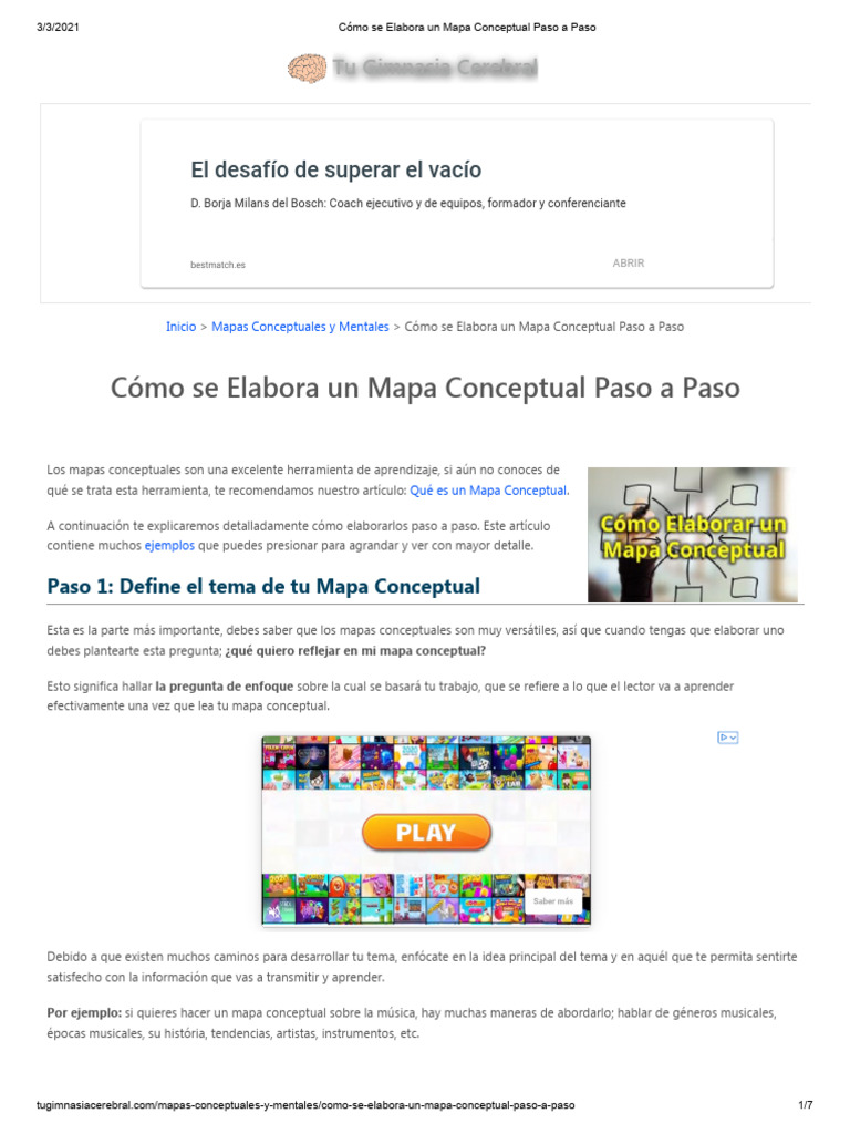 Cómo se Elabora un Mapa Conceptual Paso a Paso | PDF