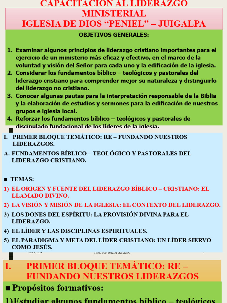 LIDXNO - Tema II - Visión y Misión Del Líder | PDF | Liderazgo | Biblia