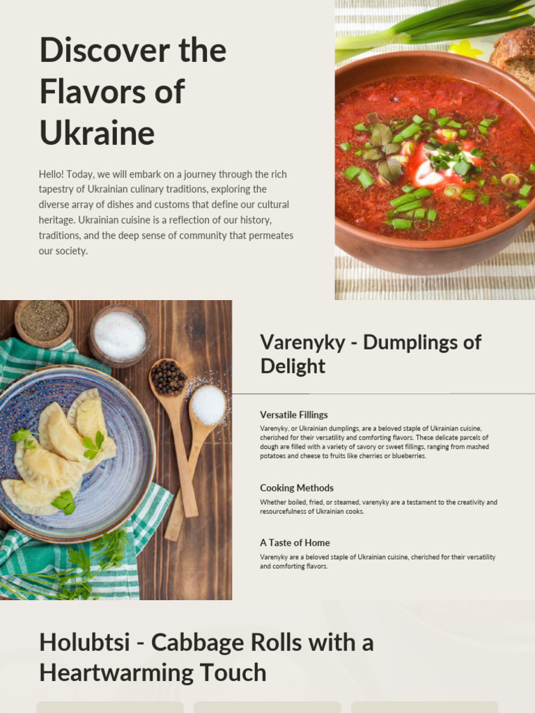 Exploring Ukrainian Culinary Traditions | PDF | Food And Drink ...