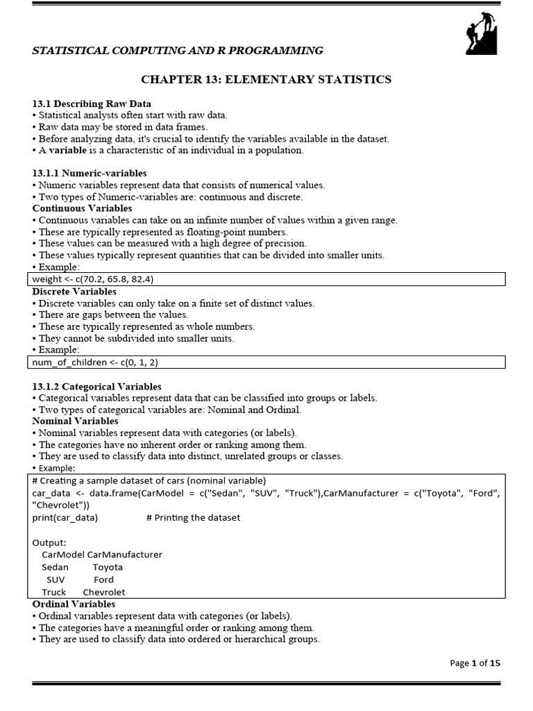 New Chapter 13 Elementary Statistics | PDF | Data | Statistics