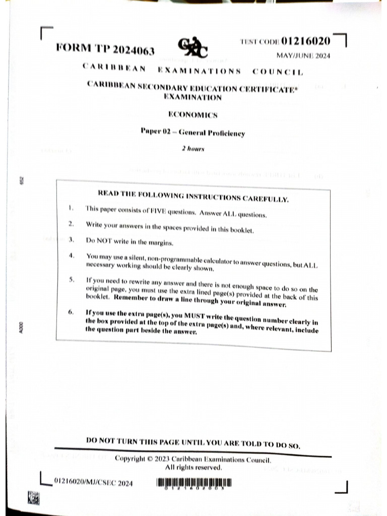 CSEC 2024 Paper2 | PDF