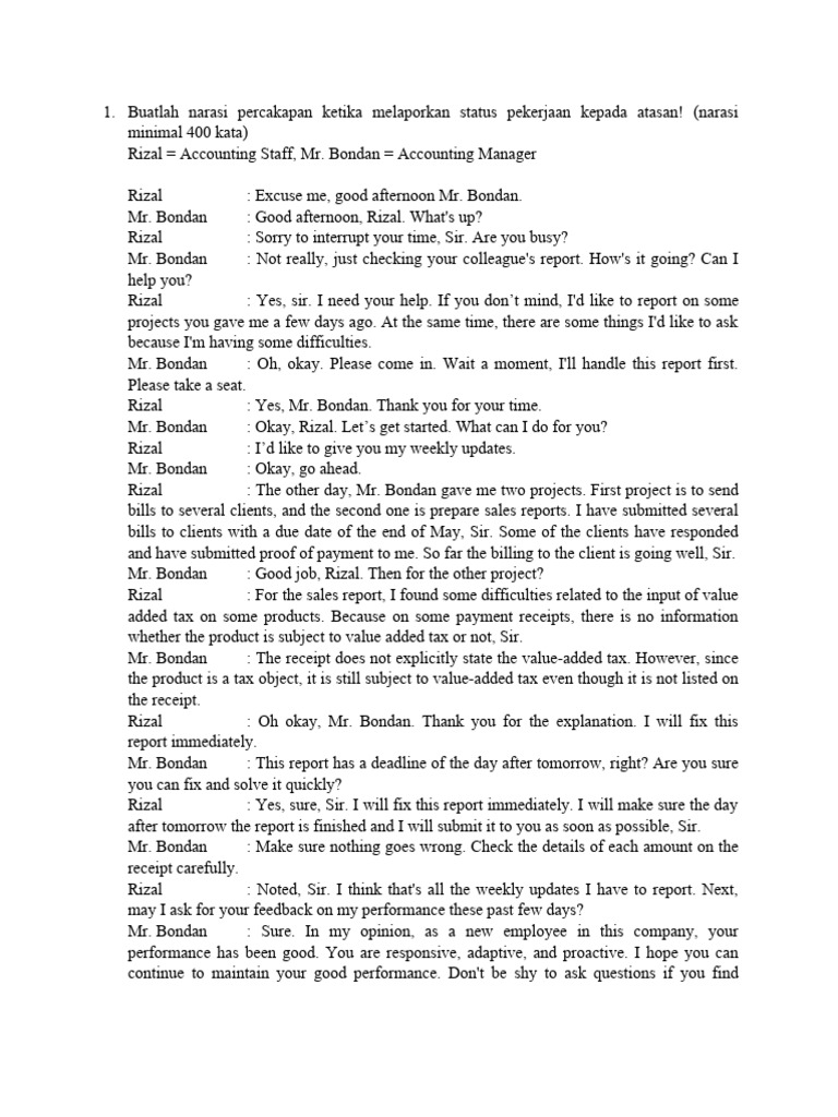 Dialog Office in English2 | PDF | Career & Growth | Finance & Money ...