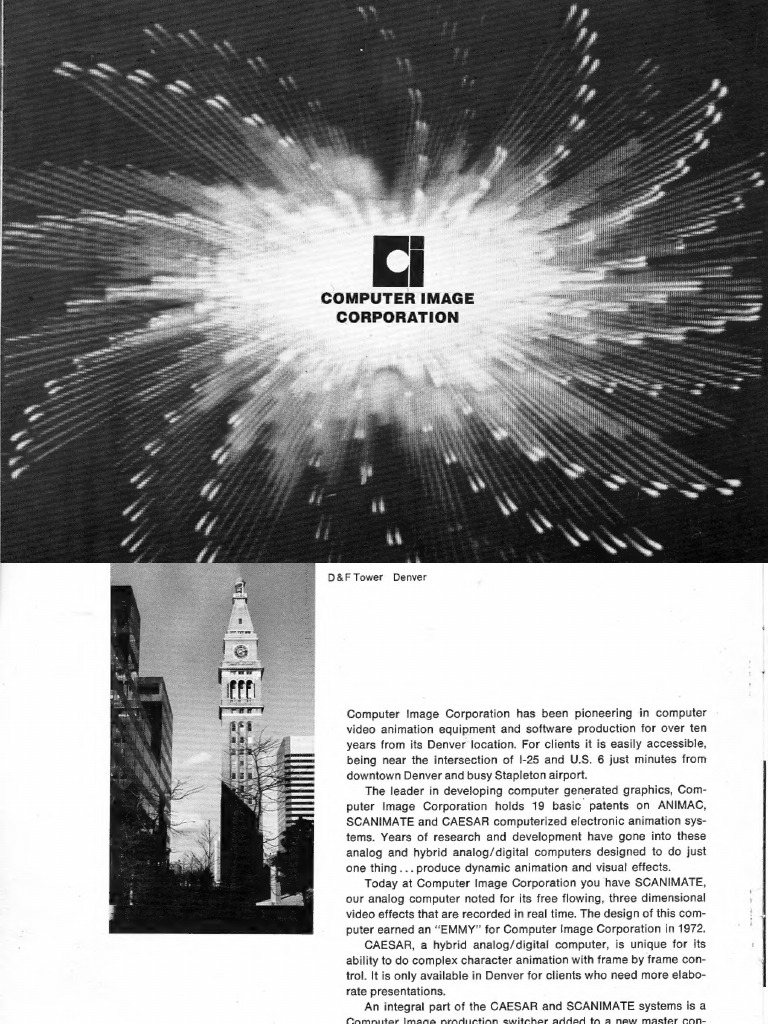 Computer Image Corporation Brochure | PDF | Animation | Television
