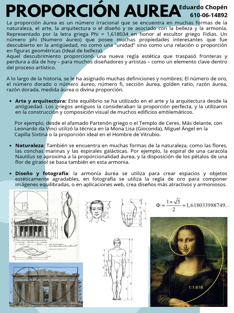 Proporción Áurea en Arte y Arquitectura | PDF | Ciencias sociales | Arte