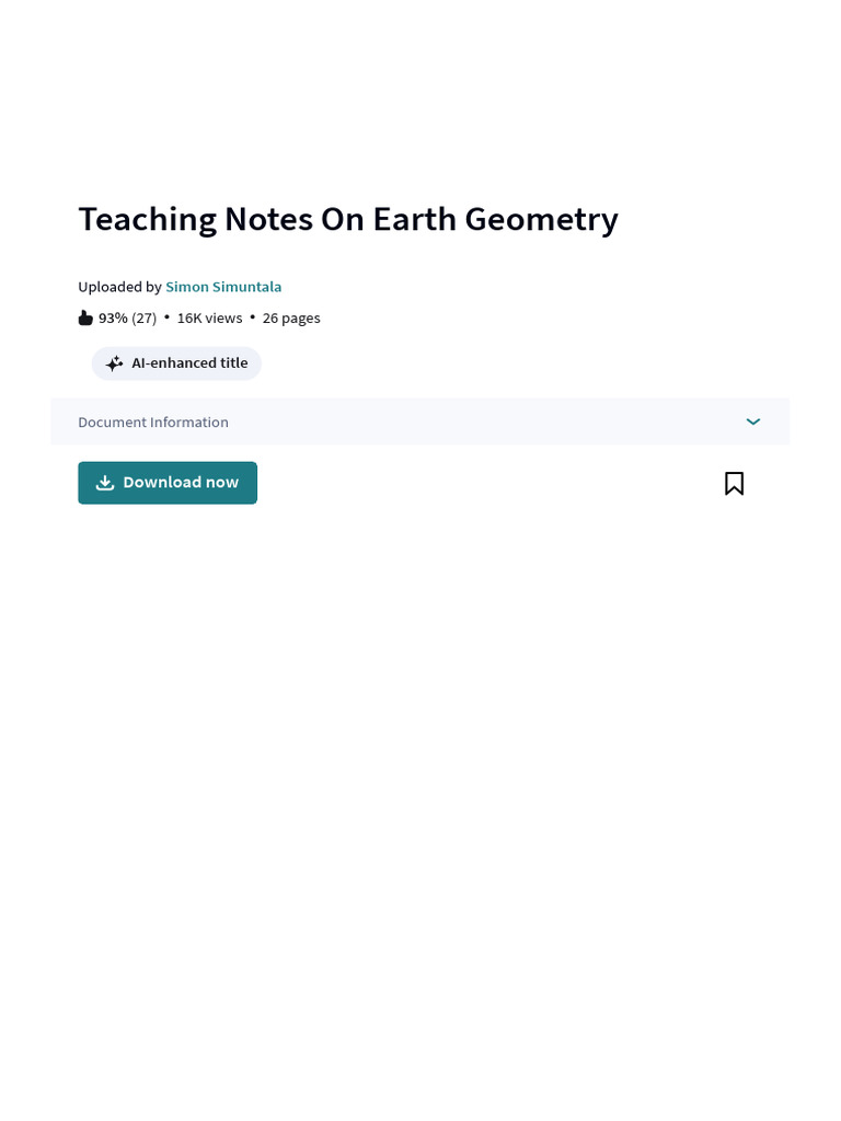 Teaching Notes On Earth Geometry - PDF - Latitude - Longitude | PDF ...