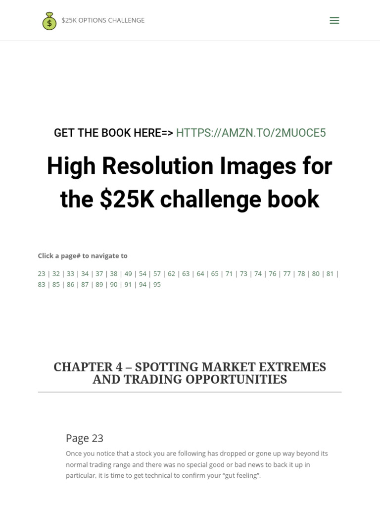$25,000 Options Trading Challenge - High Resolution Images | PDF ...
