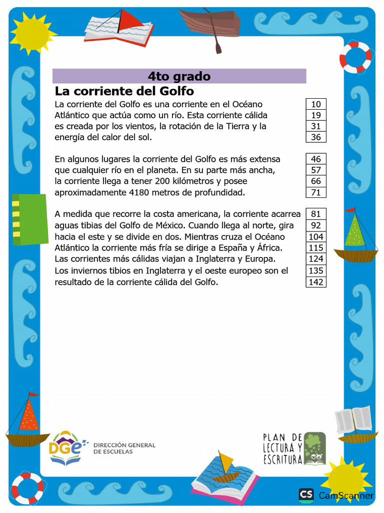4to Grado La Corriente Del Golfo | PDF